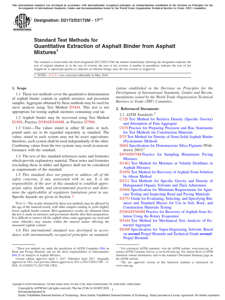 Astm d2172 | PDF | Filtration | Mixture