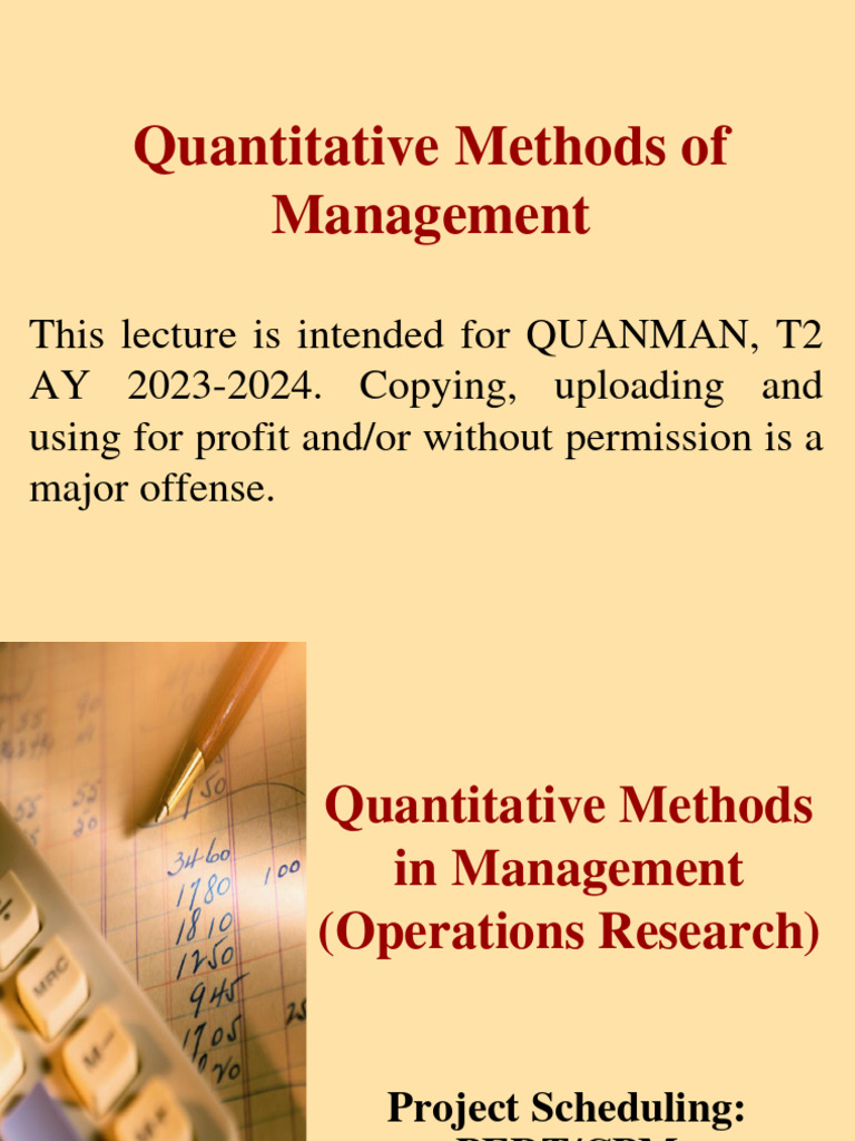 4 Project Scheduling Pert CPM 240220 043248 | PDF | Computers