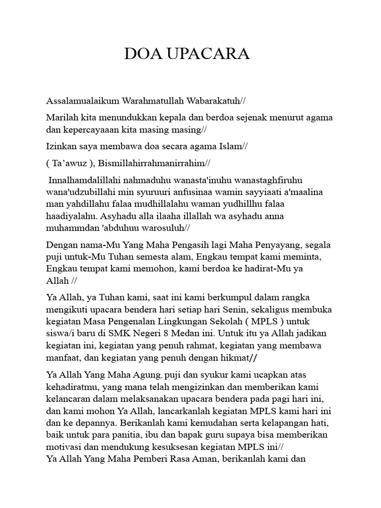 Doa Upacara | PDF | Agama & Spiritualitas | Gaya Hidup