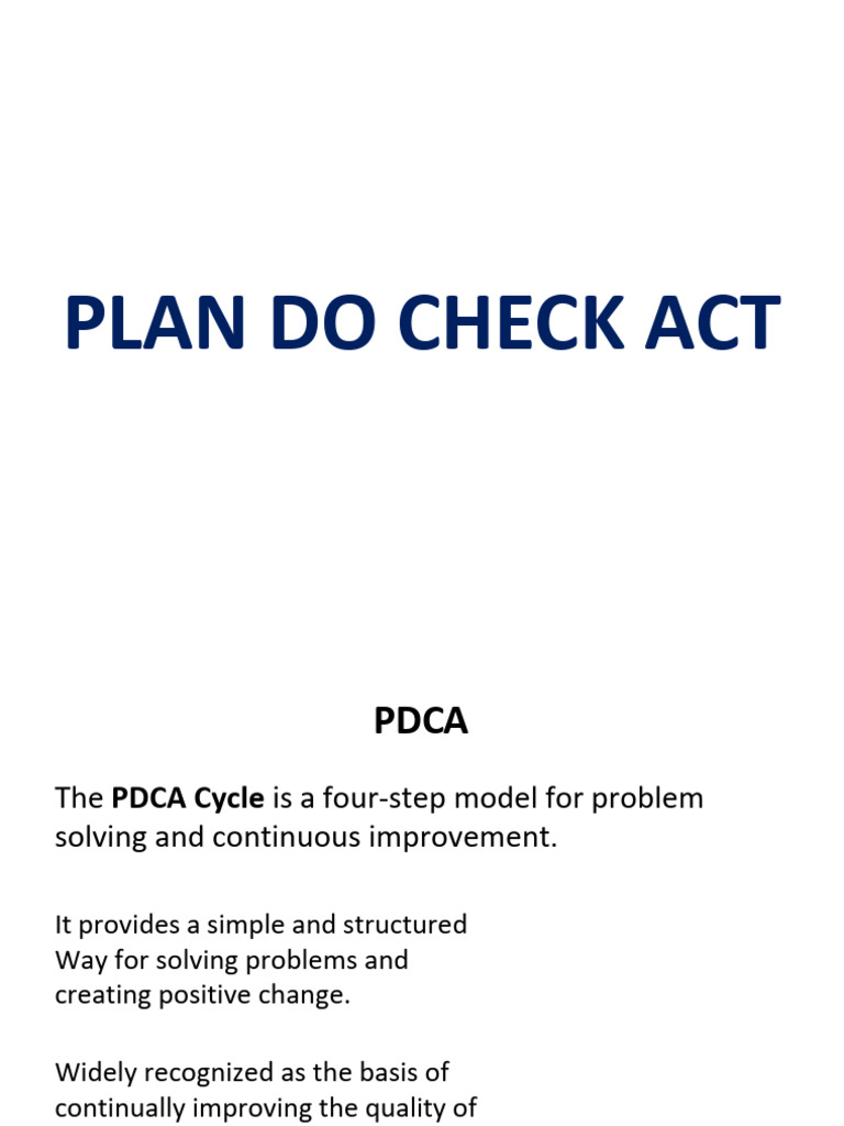 PDCA | Download Free PDF | Evaluation | Methodology
