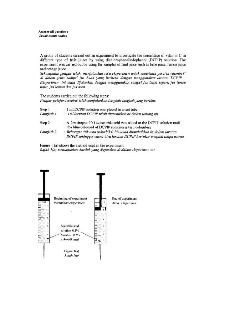 Biology Form 5 Paper 3 | PDF
