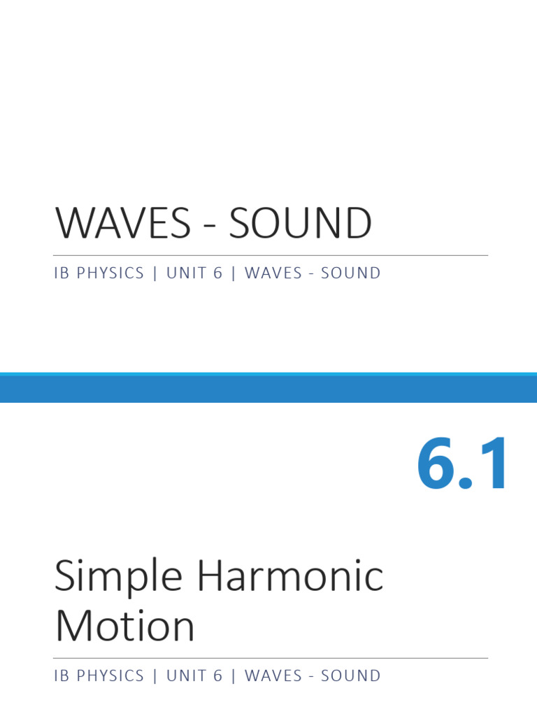 Physics 06 Waves Sound | PDF | Waves | Frequency