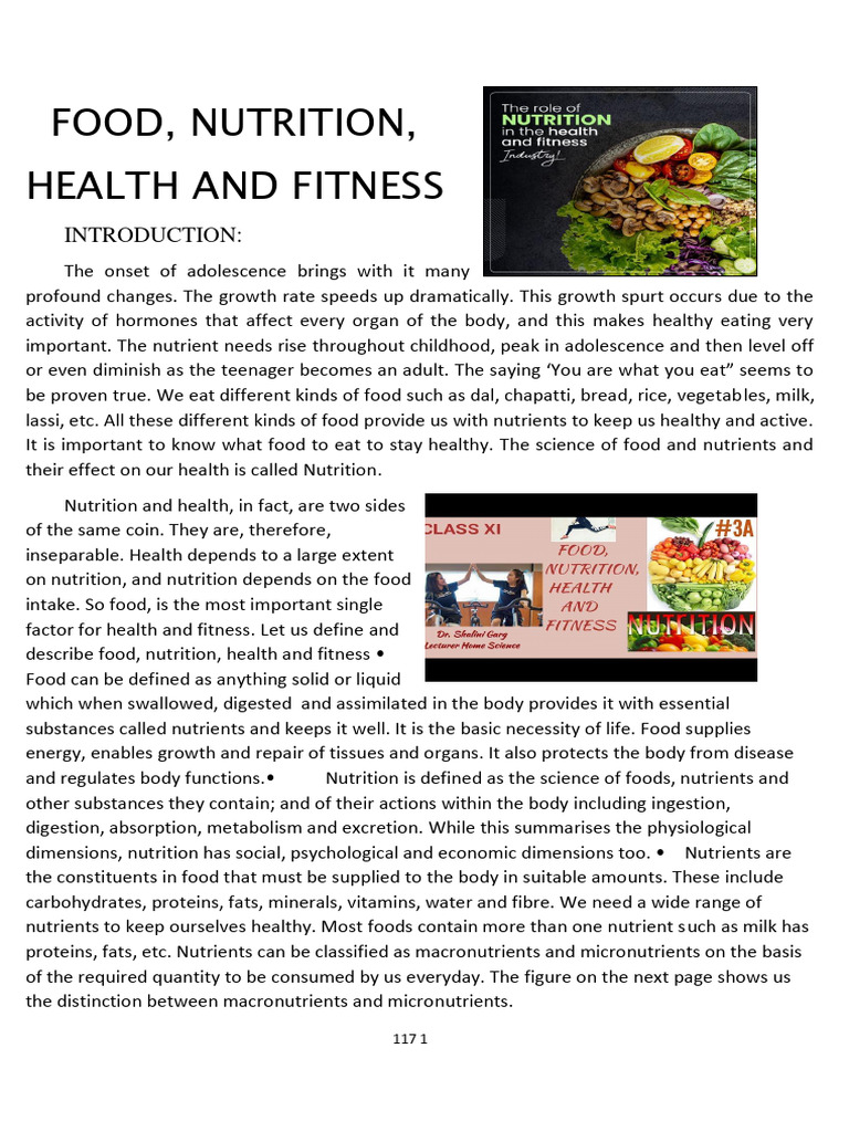 Food and Nutrition by M.sravani 1 1 1 1 1 | PDF | Foods | Nutrients