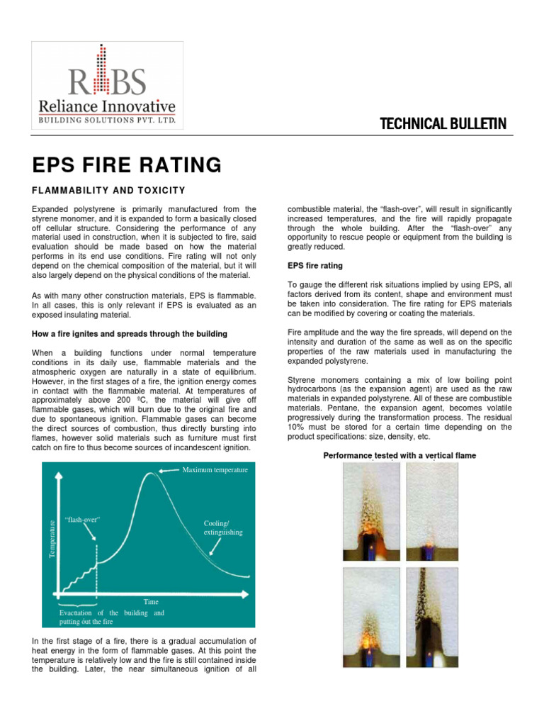 EPS Fire Rating | PDF | Polystyrene | Fires