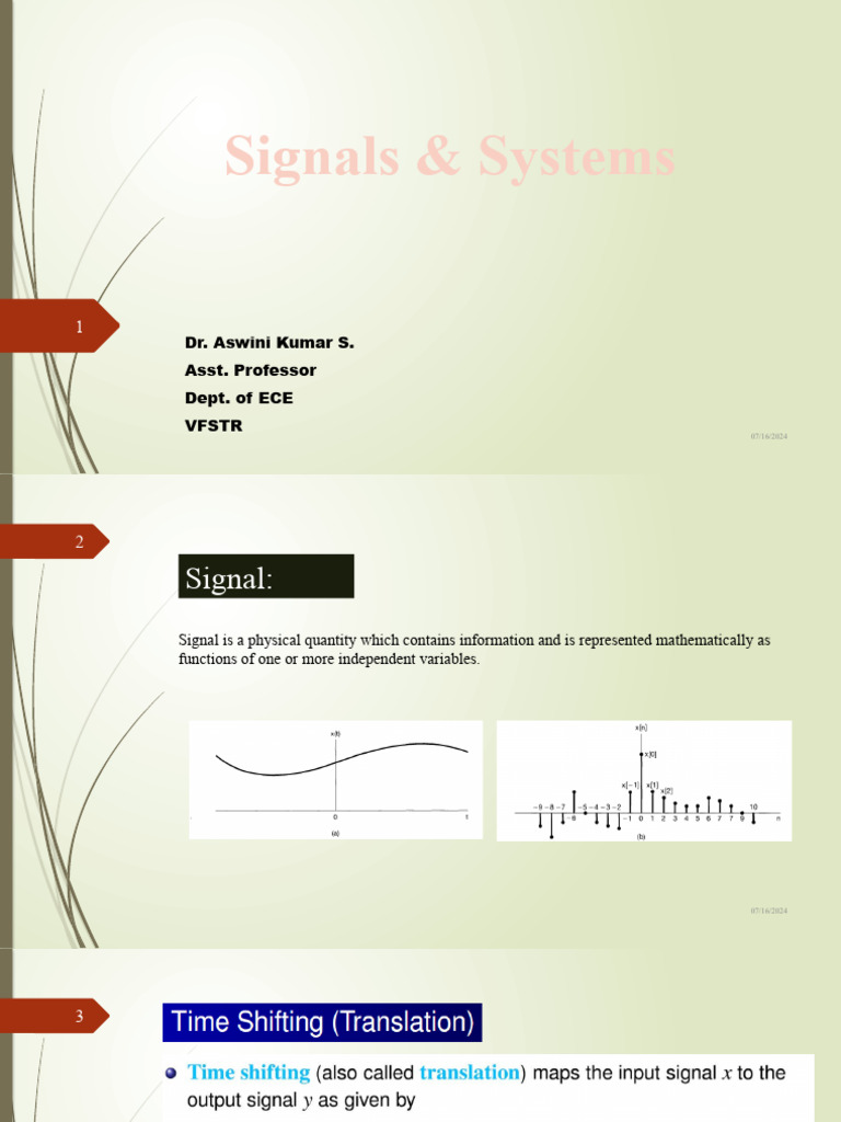 Operation On Signals | PDF