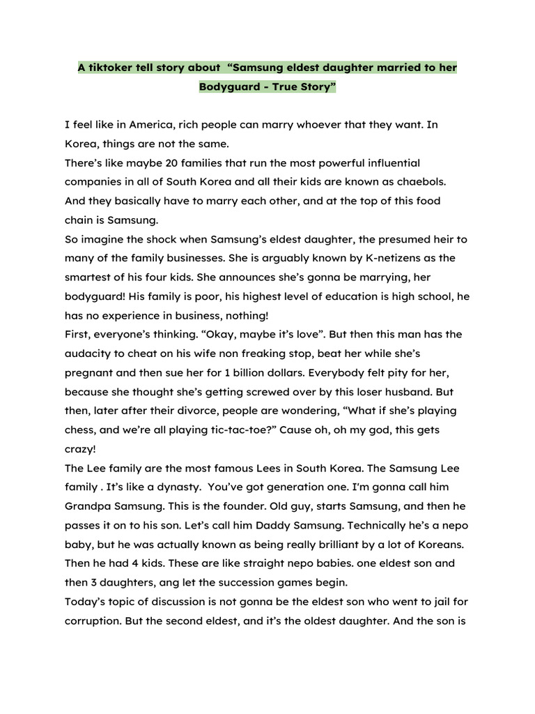 Samsung Eldest Daughter | PDF | Social Science | Wellness