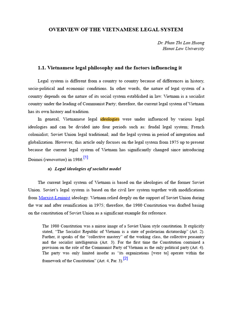 Overview of The Vietnamese Legal System | PDF | Lawyer | Judge