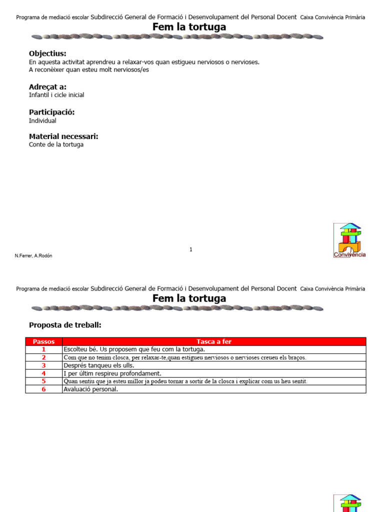 Fem La Tortuga INSTRUCCIONS | PDF