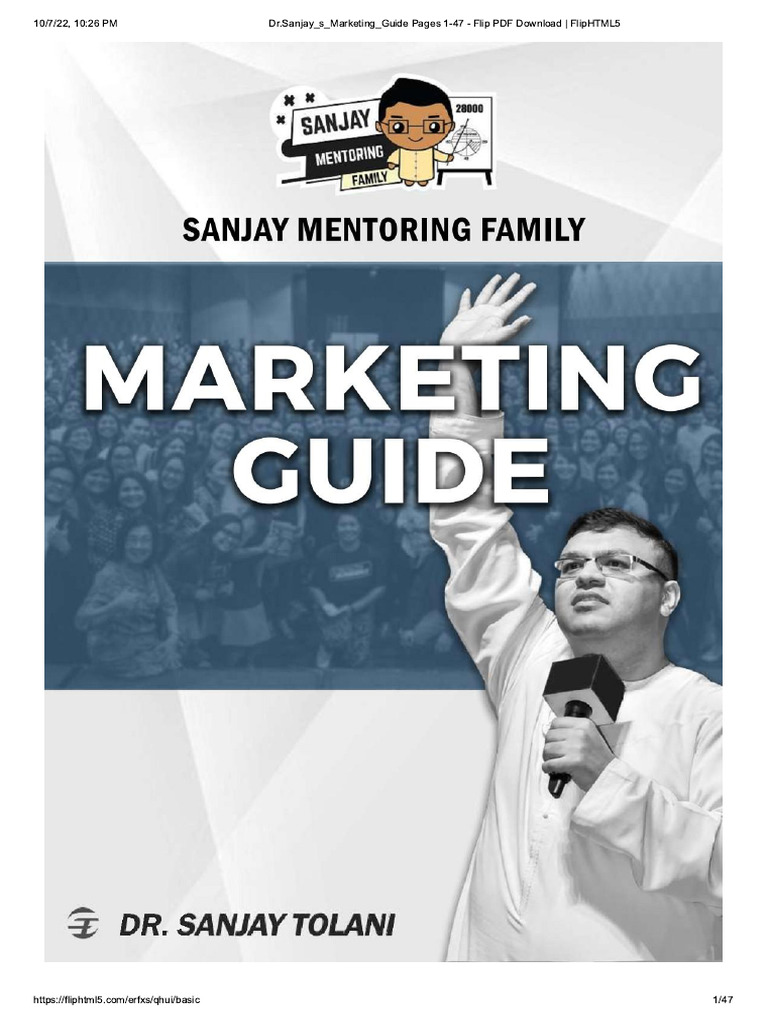 Dr. Sanjay Tolani - Marketing Guide | PDF
