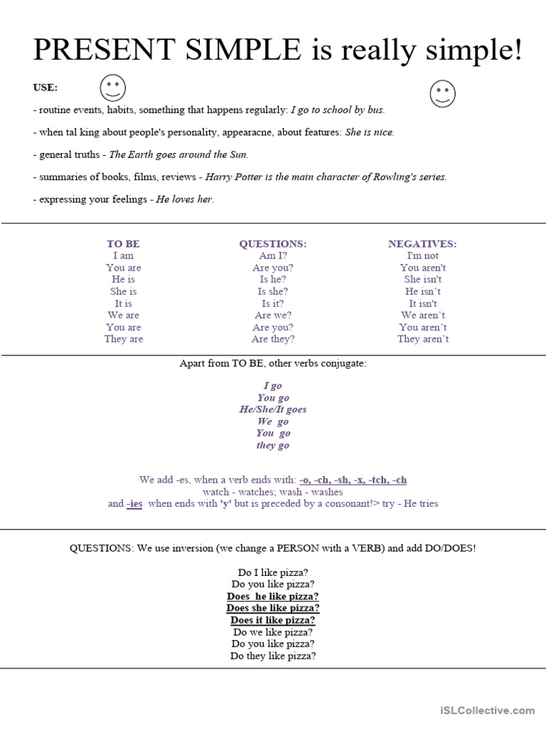 Present Simple - Theory and Exercises 2 | PDF | Grammar | Languages