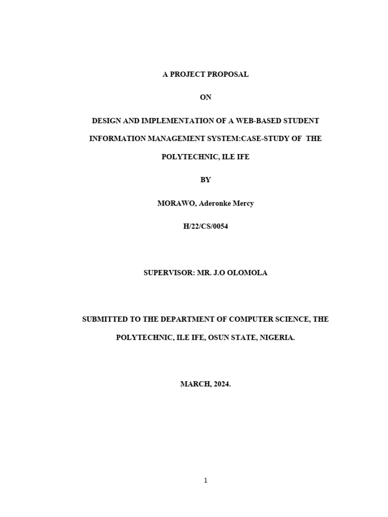 Aderonke Project Proposal | PDF | World Wide Web | Internet & Web Aderonke Project Proposal | PDF | World Wide Web | Internet & Web