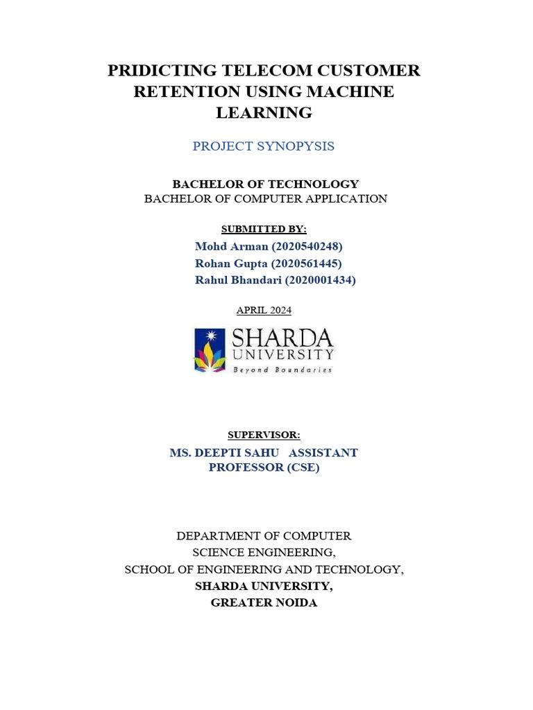 Synopsis Major Project | PDF | Machine Learning | Artificial Intelligence