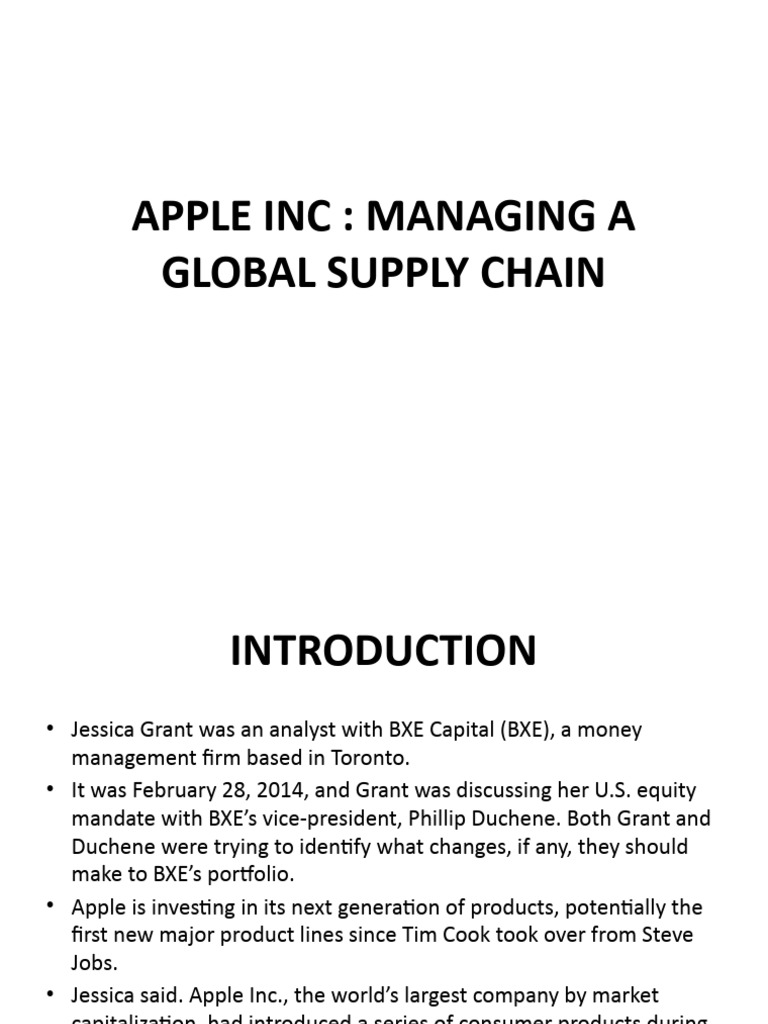 Apple Inc Updated | PDF | Apple Inc. | Supply Chain