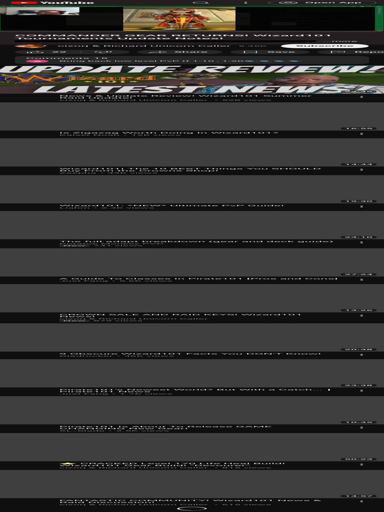 COMMANDER GEAR RETURNS! Wizard101 Tournaments Update Notes! - YouTube | PDF