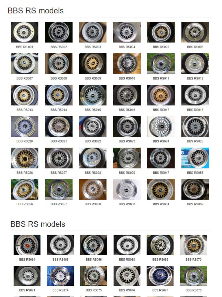 BBS Wheels List | PDF