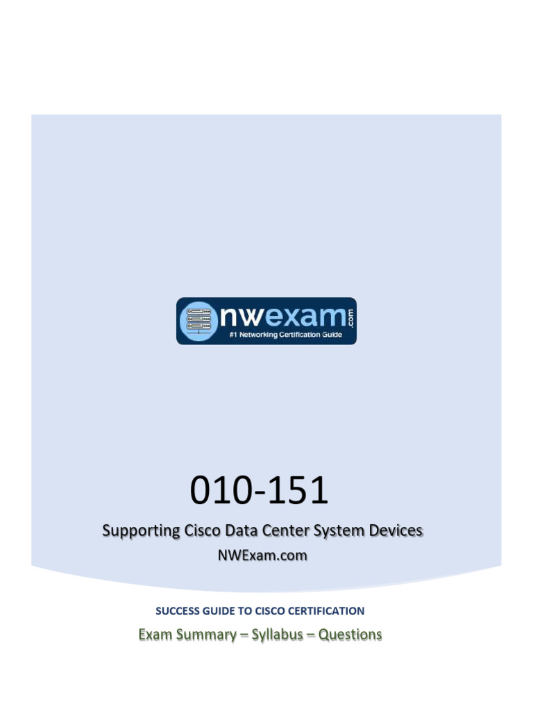 010 151 Supporting Cisco Data Center System Devices | PDF | Computer Network | Network Switch