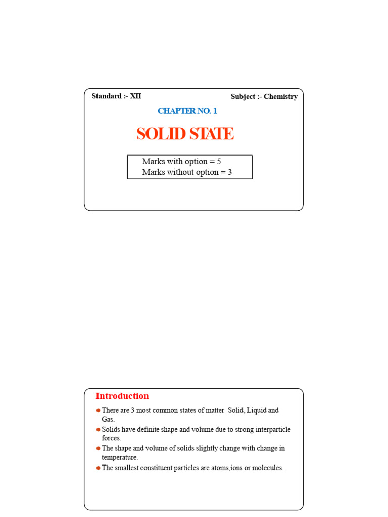 Solid State | PDF | Crystal Structure | Valence And Conduction Bands
