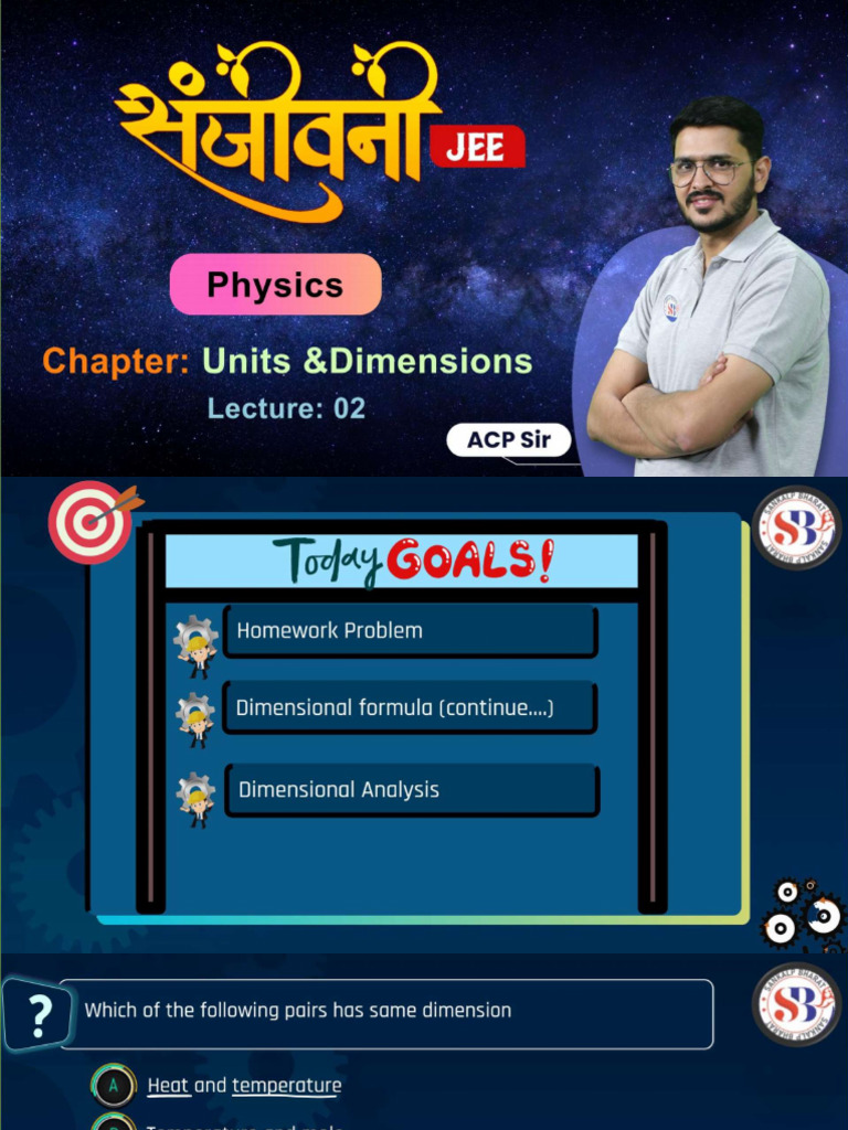 Lecture 02 Dimensional Analysis Pdf