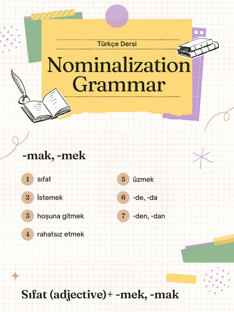 Nominalization Grammar Pdf