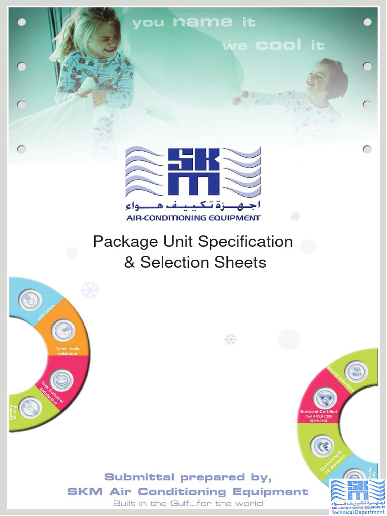 SKM Packaged Unit Specifications | PDF | Air Conditioning | Physical ...