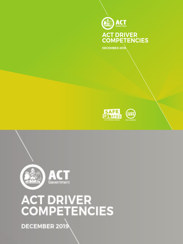 ACT Driver Competencies 2019 | PDF | Traffic | Manual Transmission