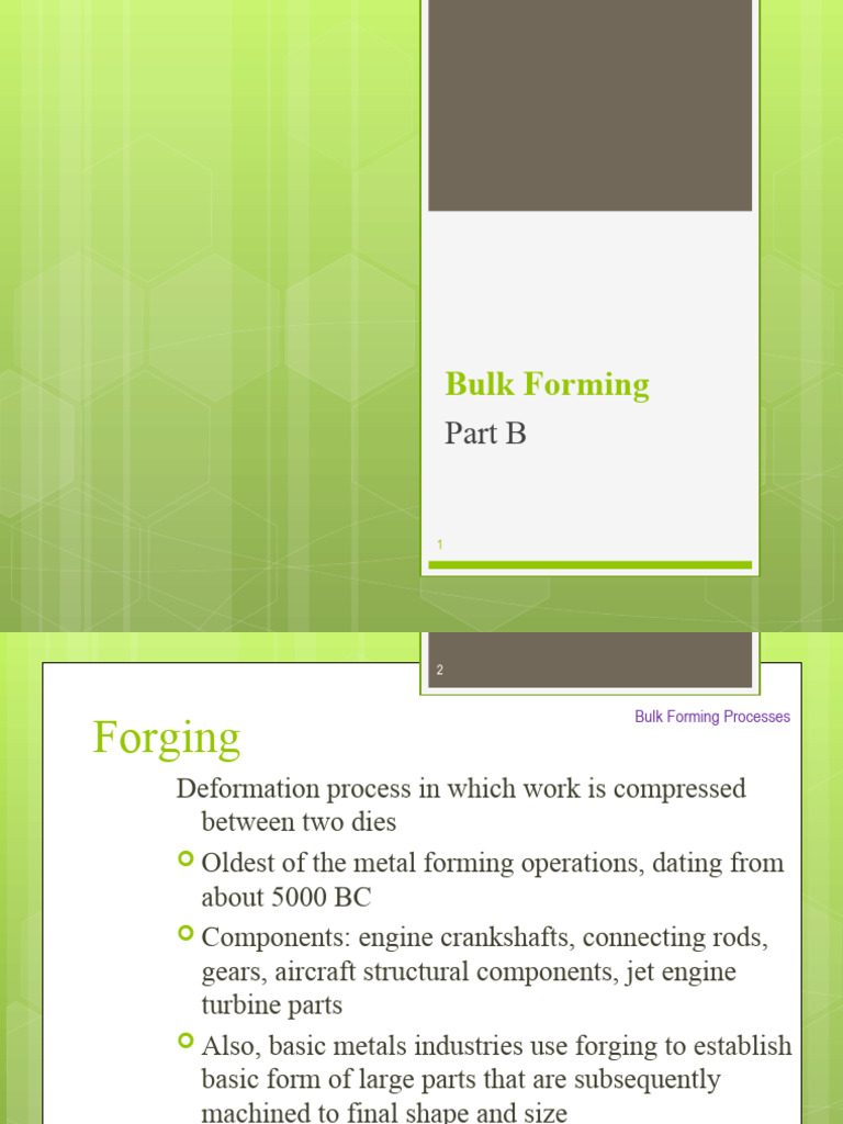 5b. Bulk Forming | PDF | Forging | Extrusion