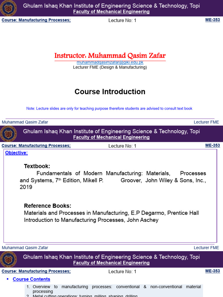 Introduction to Manufacturing Processes | PDF | Welding | Construction