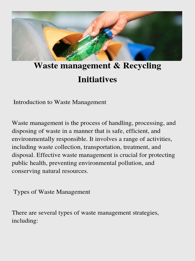 waste management | PDF | Waste Management | Waste