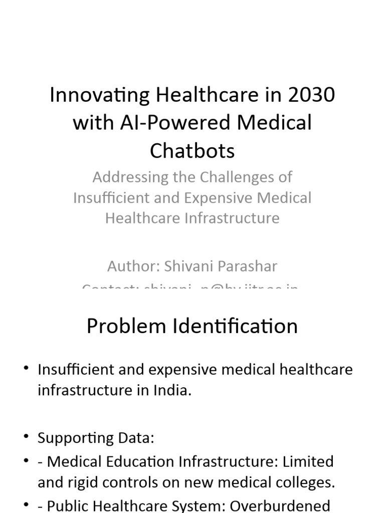 AI Powered Healthcare Chatbots Presentation Updated | PDF | Artificial ...