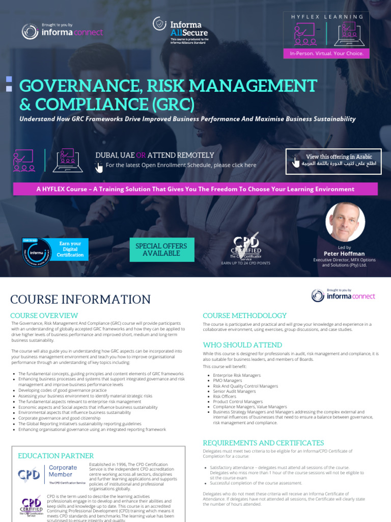 Governance Risk Management Compliance GRC - Hyflex | PDF | Risk ...