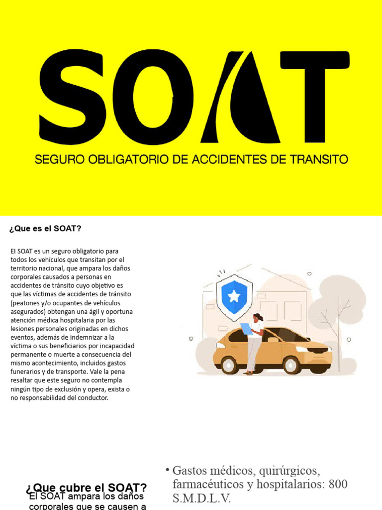 Soat Diapositiva69 | PDF | Seguro de vehículo | Transporte