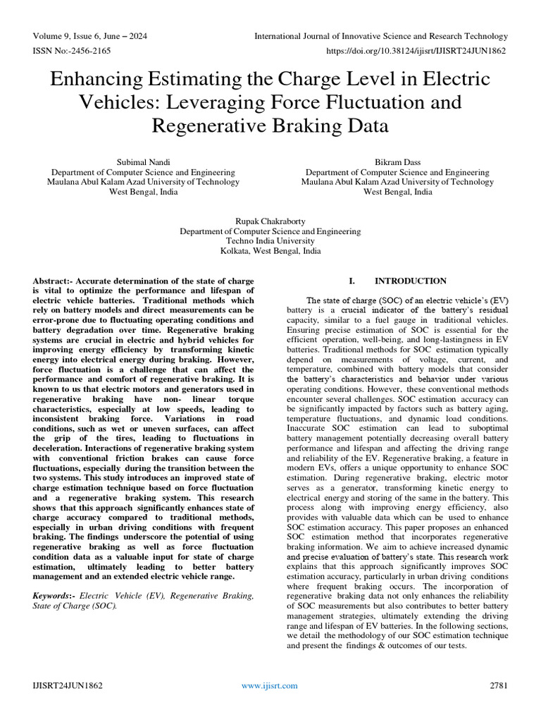 Enhancing Estimating The Charge Level in Electric Vehicles: Leveraging ... Enhancing Estimating The Charge Level in Electric Vehicles: Leveraging ...