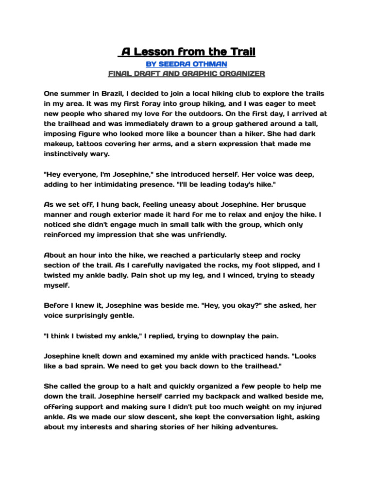 A Lesson From The Trail | PDF | Hiking