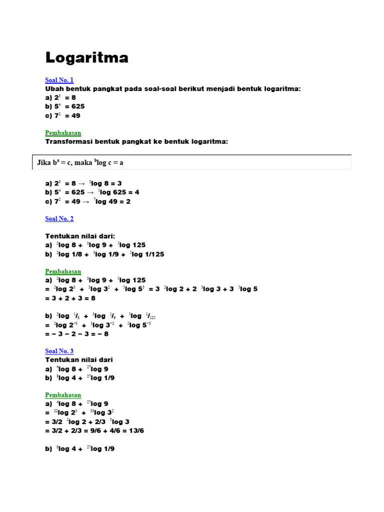 1.3 Logaritma | PDF
