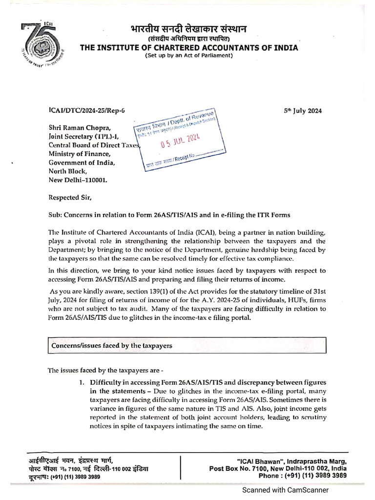 Icai Representation Pdf