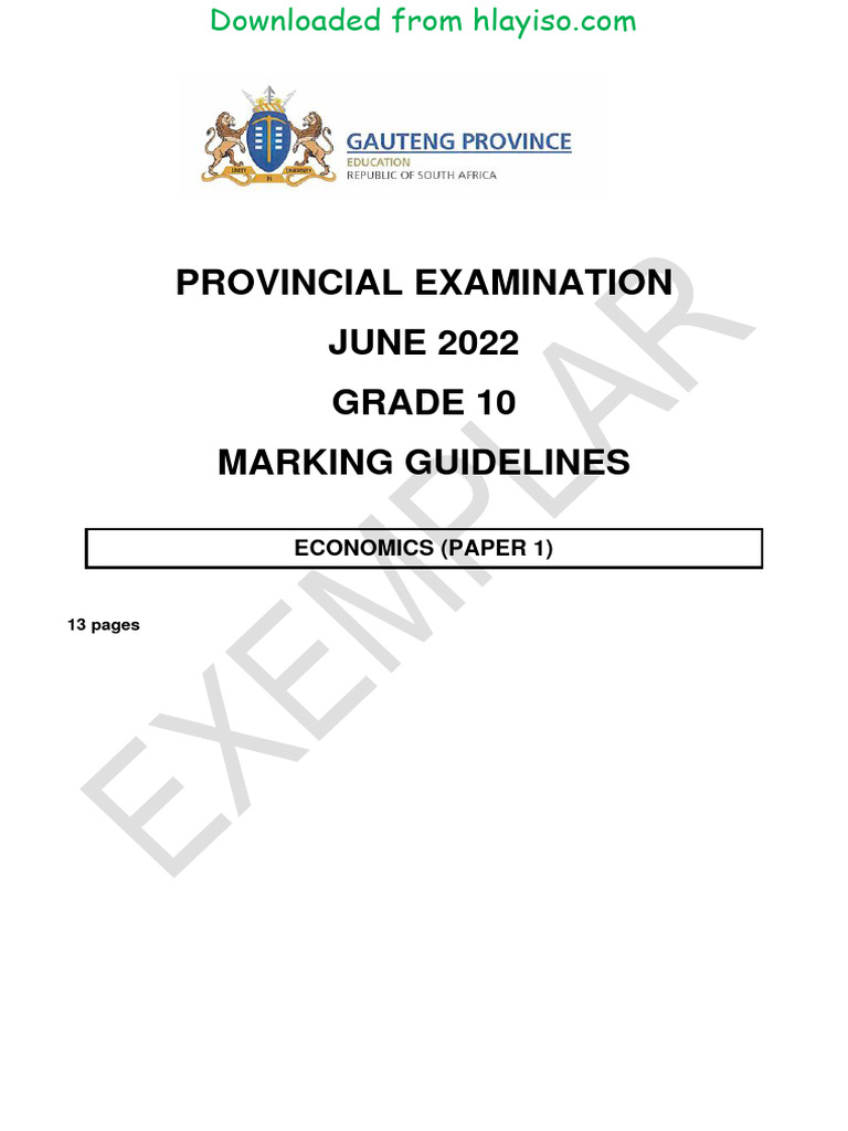 Gr10 EC P2 (ENG) June 2022 Possible Answers - Hlayiso - Com - 3 | PDF ...