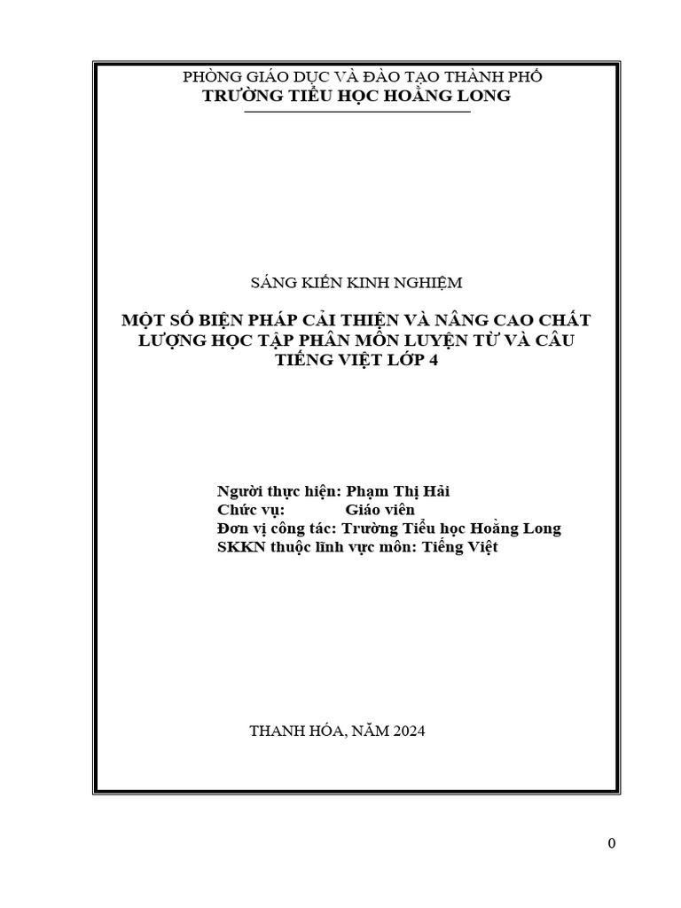 Skkn -Hải Ltvc - 2024 | PDF