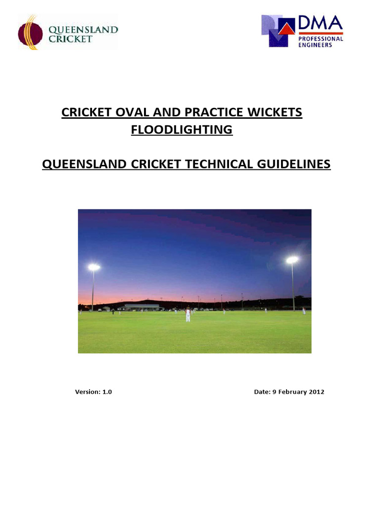 Cricket Oval and Practice Wickets Floodl | PDF | Lighting