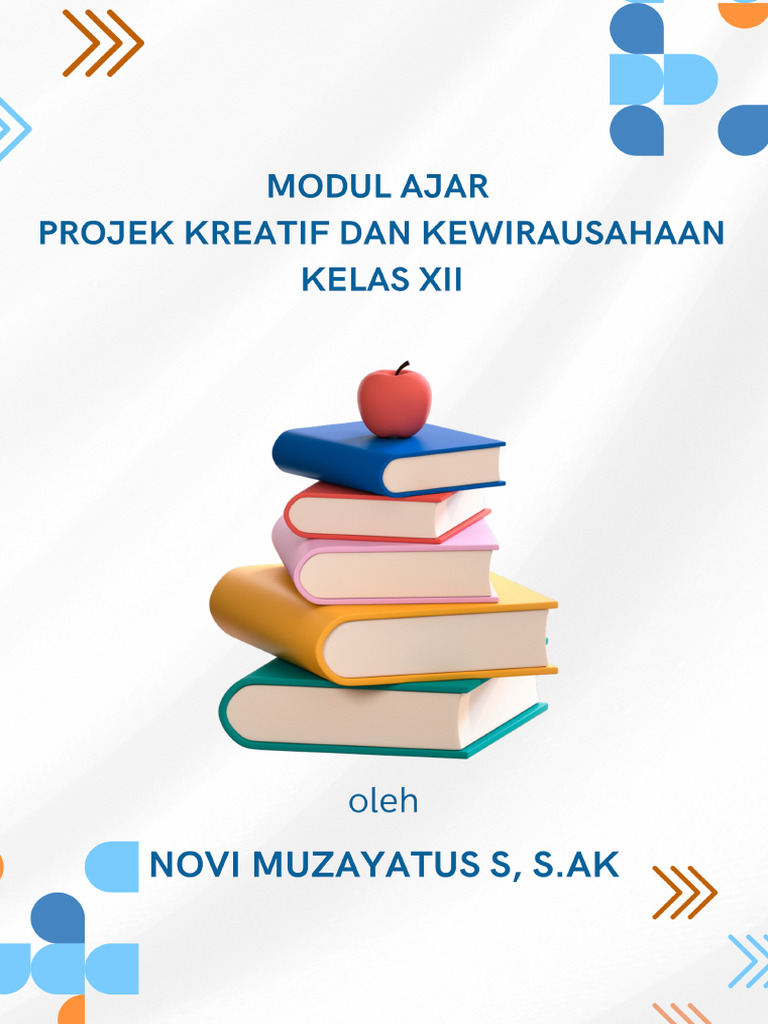 Biru Putih Berwarna Geometris Sampul Modul Ajar Kurikulum Merdeka ...