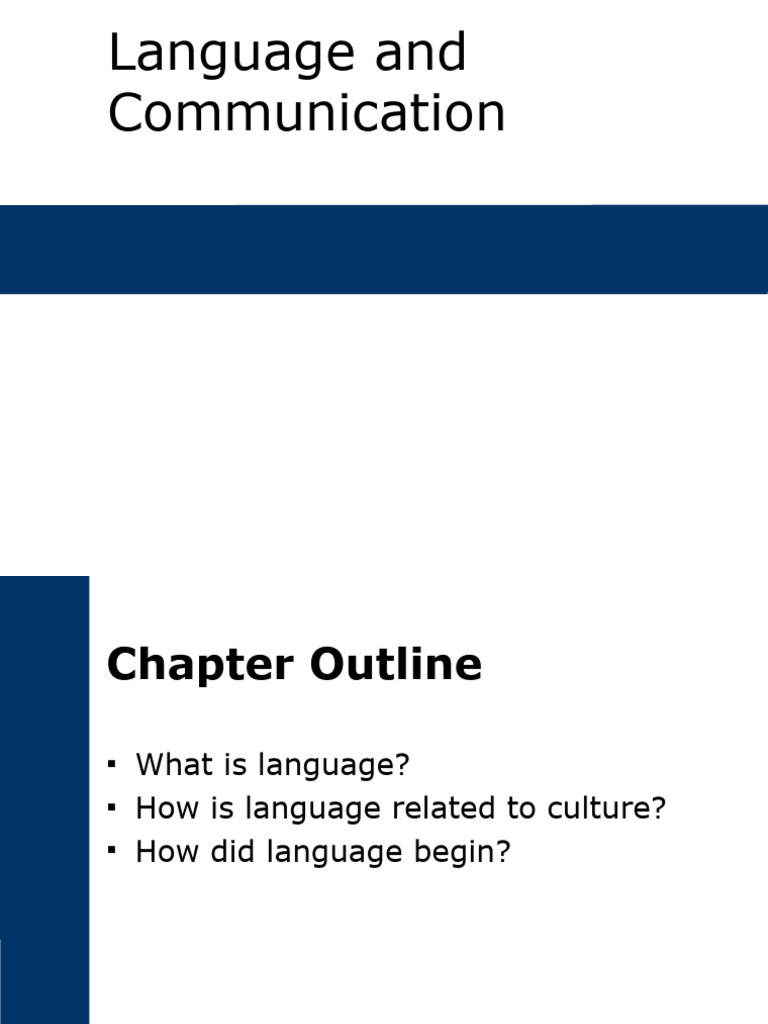 Language and Communication Overview | PDF | Linguistics | Communication
