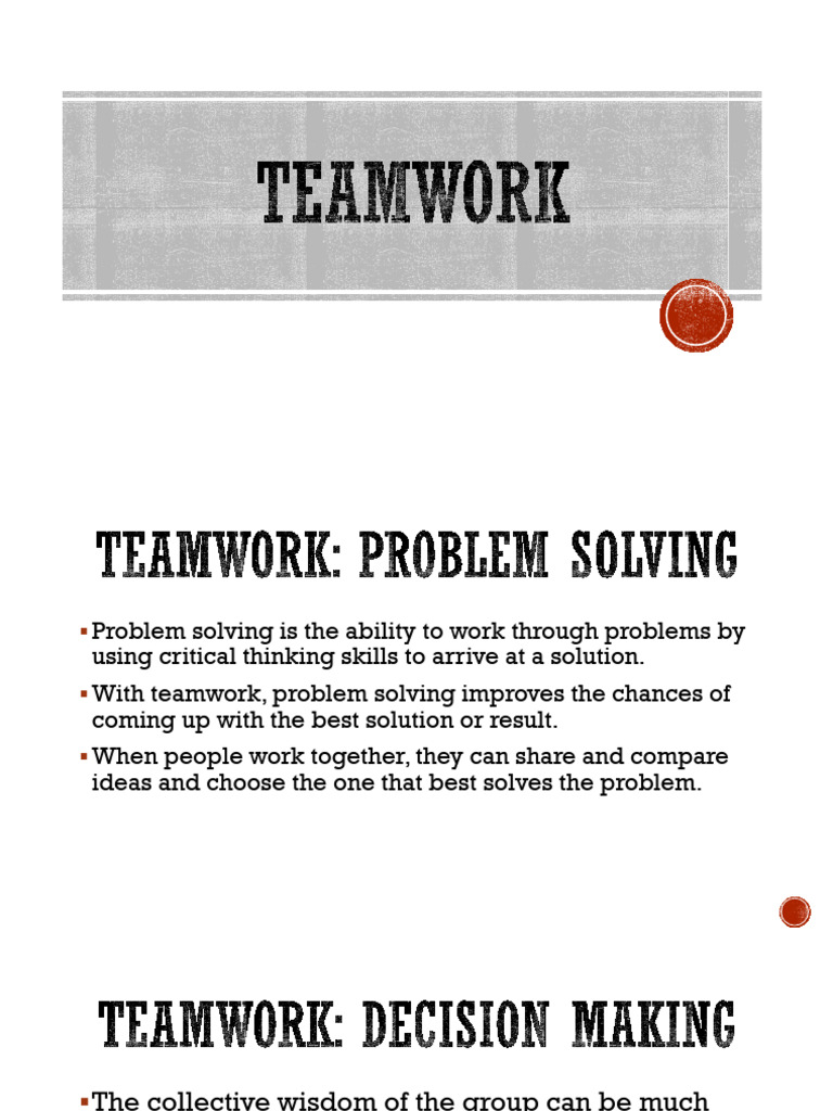 Teamwork | PDF | Goal | Behavioural Sciences