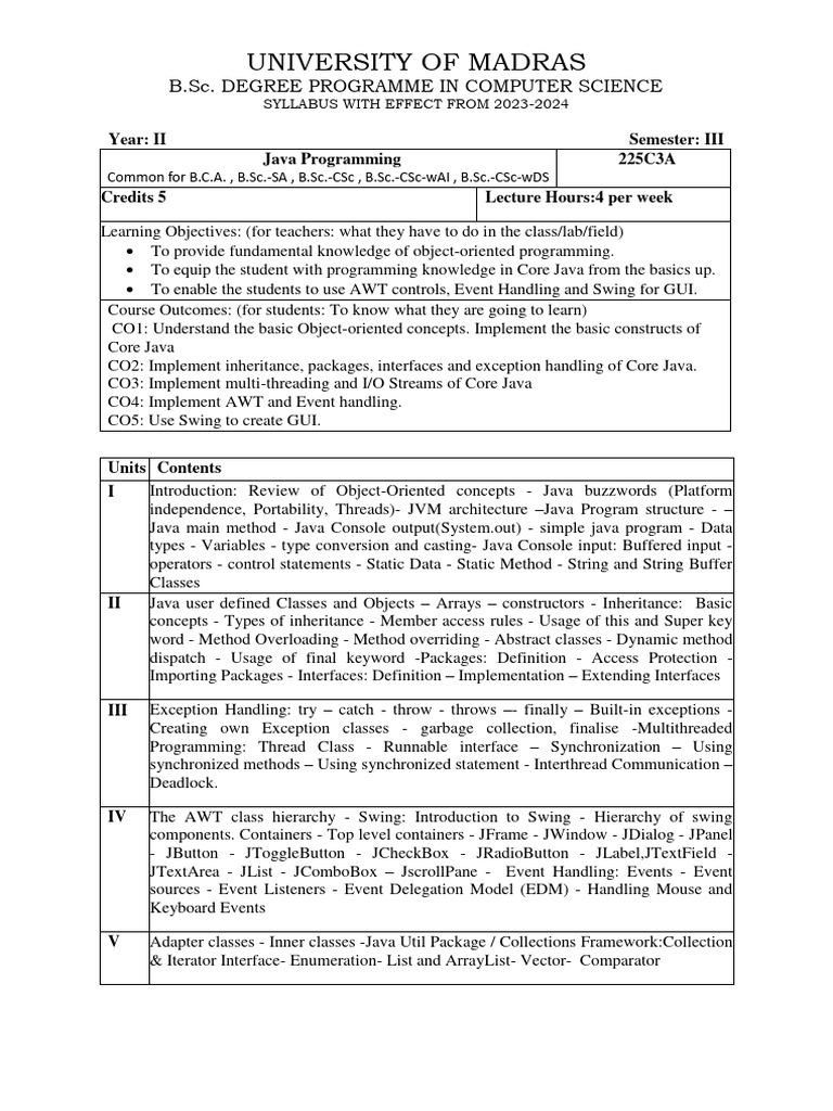 225C3A | PDF | Method (Computer Programming) | Java (Programming Language)
