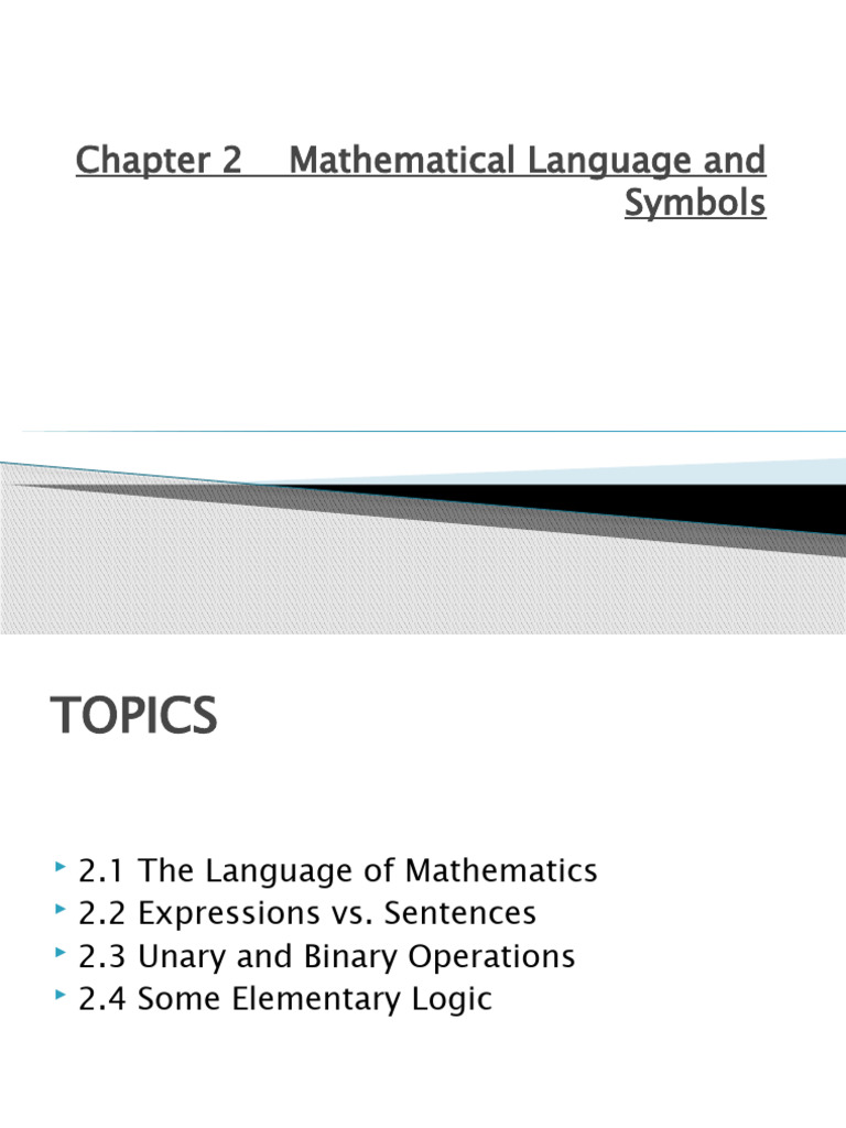 C2 Mathematical Language | PDF | Numbers | Mathematics