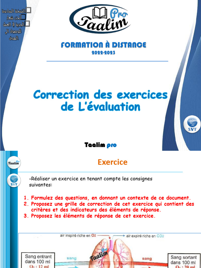 Ateliers Evaluation Didactique SVT 2023-1 | PDF | Poumon | Sang