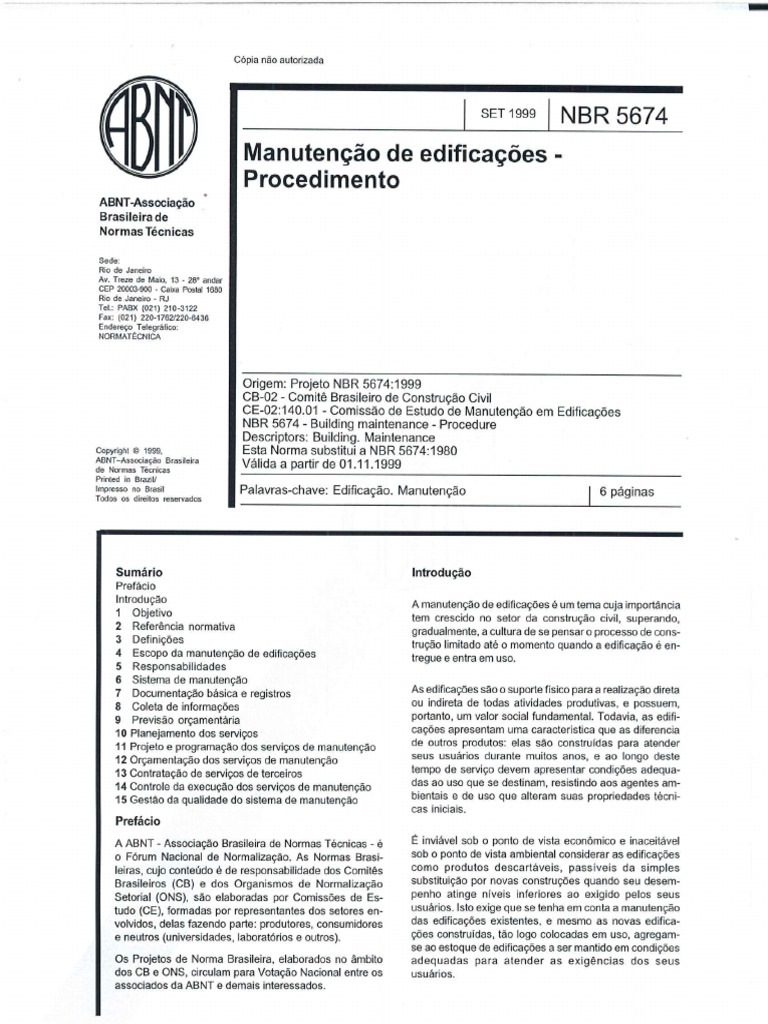 ABNT_NBR 5674.99 | PDF
