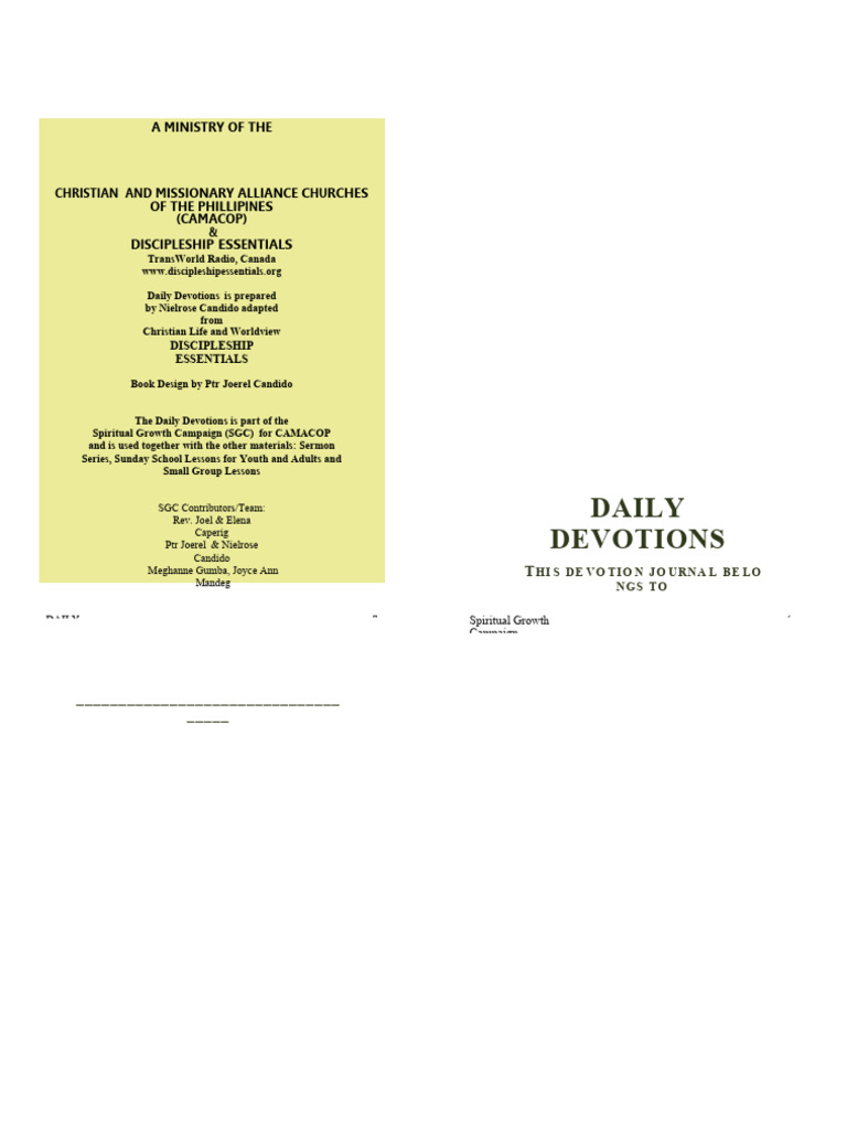 Daily Devotions | PDF | Prayer | Jesus