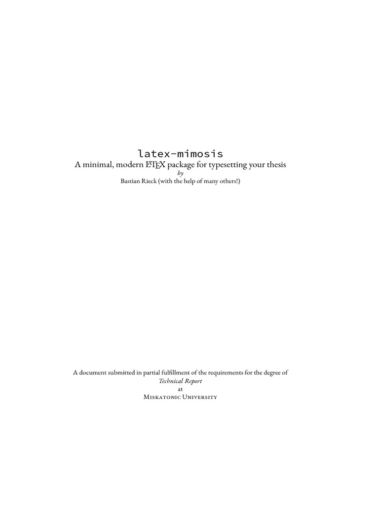 Latex Mimosis | PDF | Typefaces | Quotation Mark