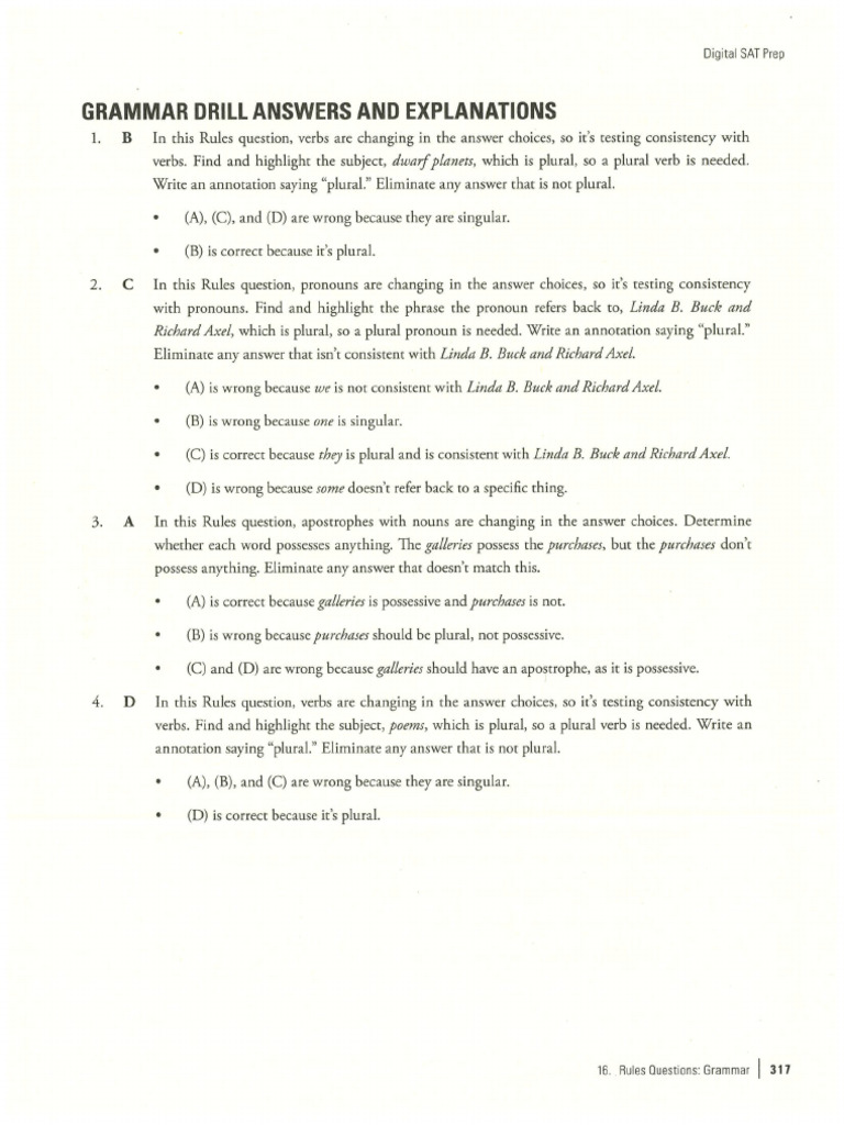 KEY - PRC Grammar Drills | PDF