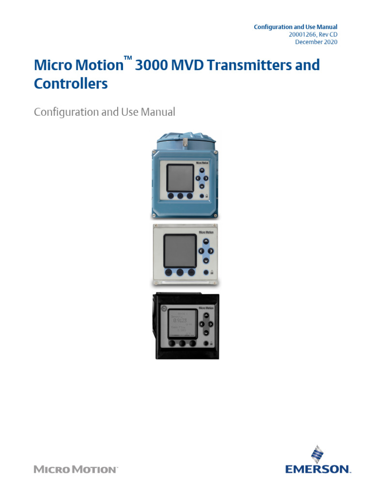 Manual Series 3000 MVD Transmitters Controllers Micro Motion en 62818 ...
