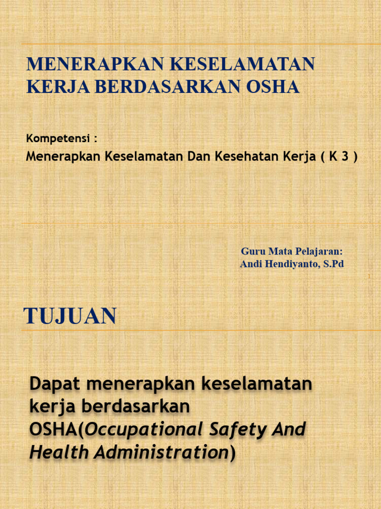 Menerapkan Keselamatan Kerja Pdf
